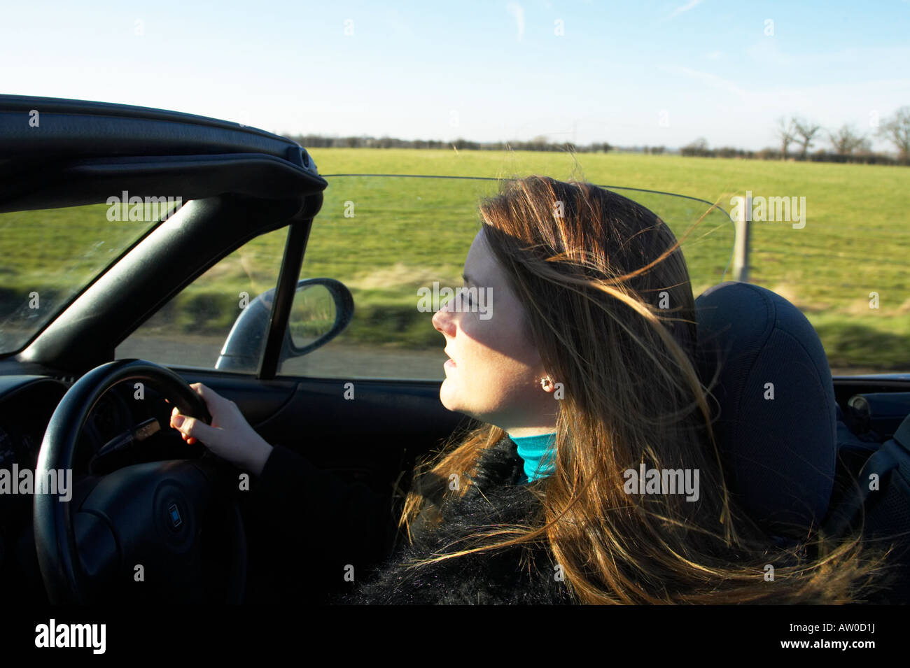 Driving open topped car hi-res stock photography and images - Alamy
