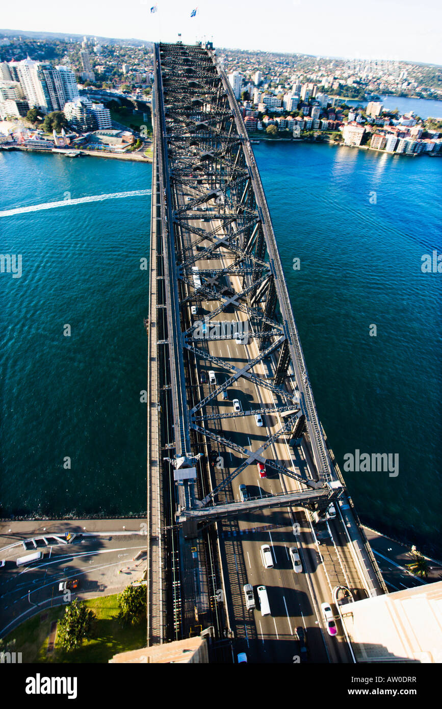 Sydney harbour bridge traffic aerial hi-res stock photography and ...