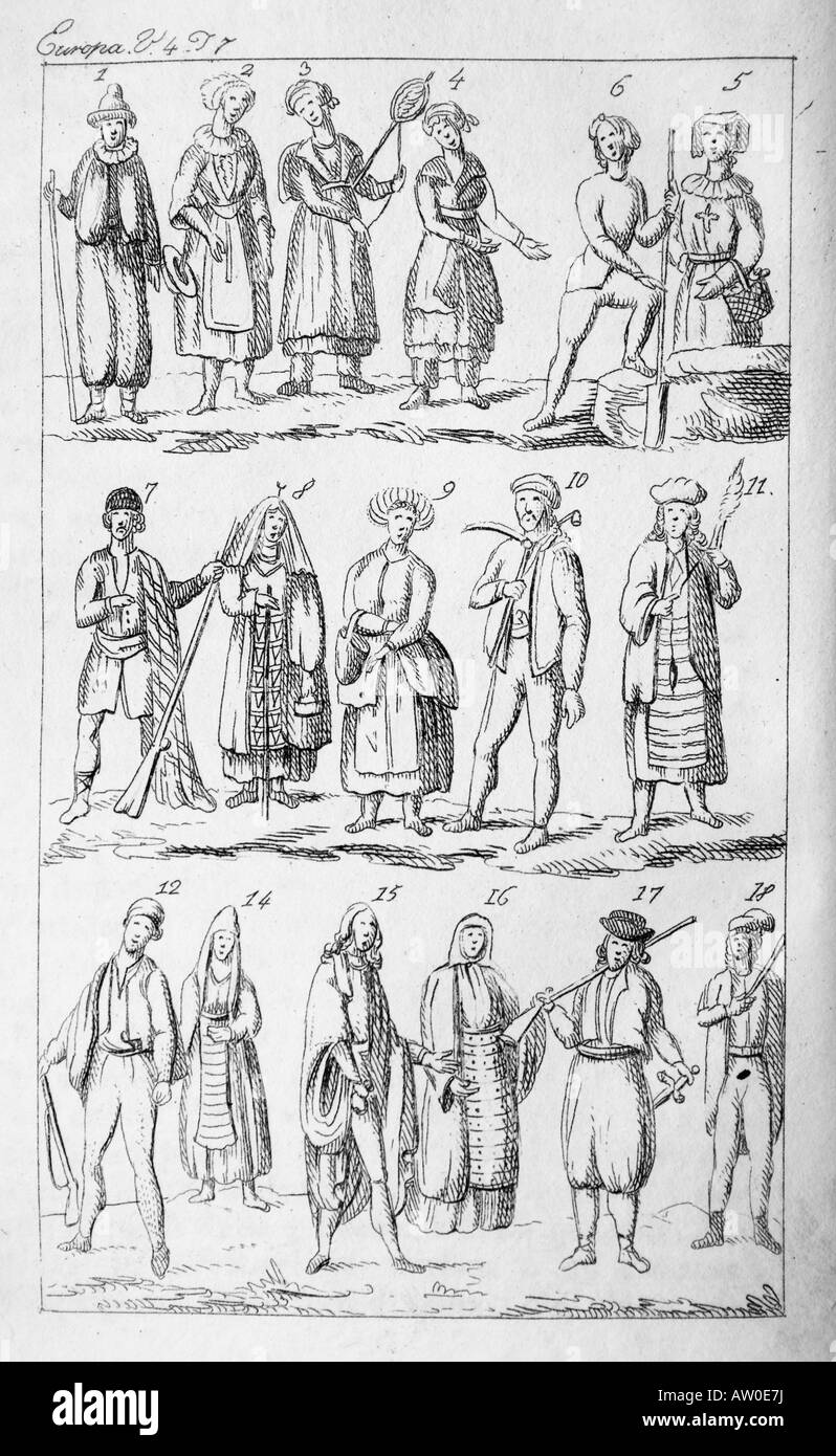 Giulio Ferrario's "Il costume antico e moderno" (1834). Tav. VII Stock ...