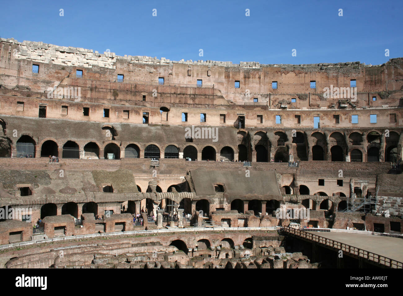 Interior view of the Coliseum in Rome, Italy Stock Photo - Alamy