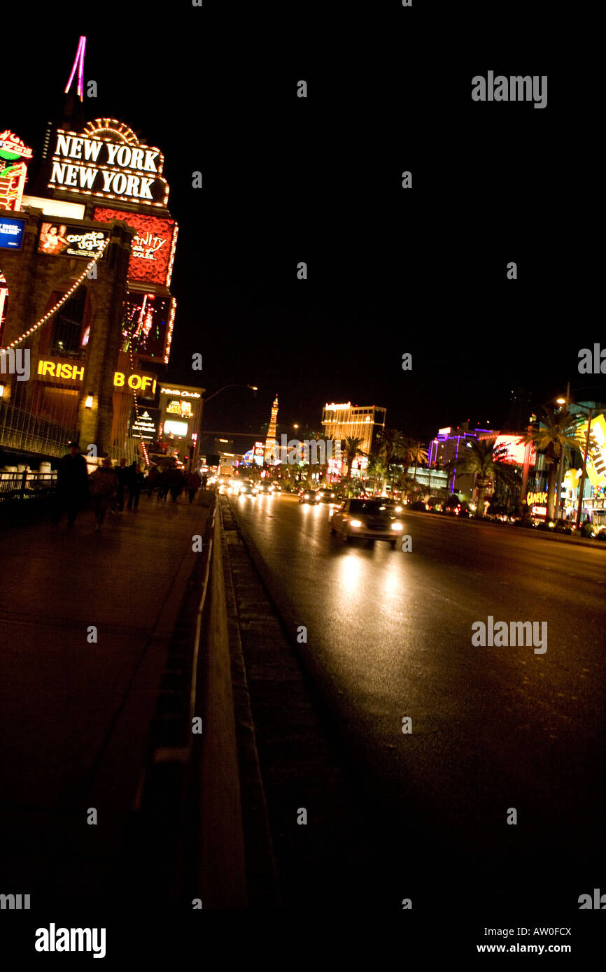 las vegas nevada, street at night Stock Photo - Alamy