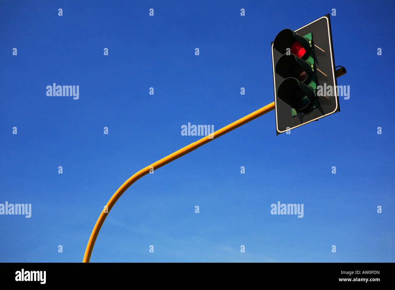 Red light onTraffic lights Milan Italy Stock Photo - Alamy