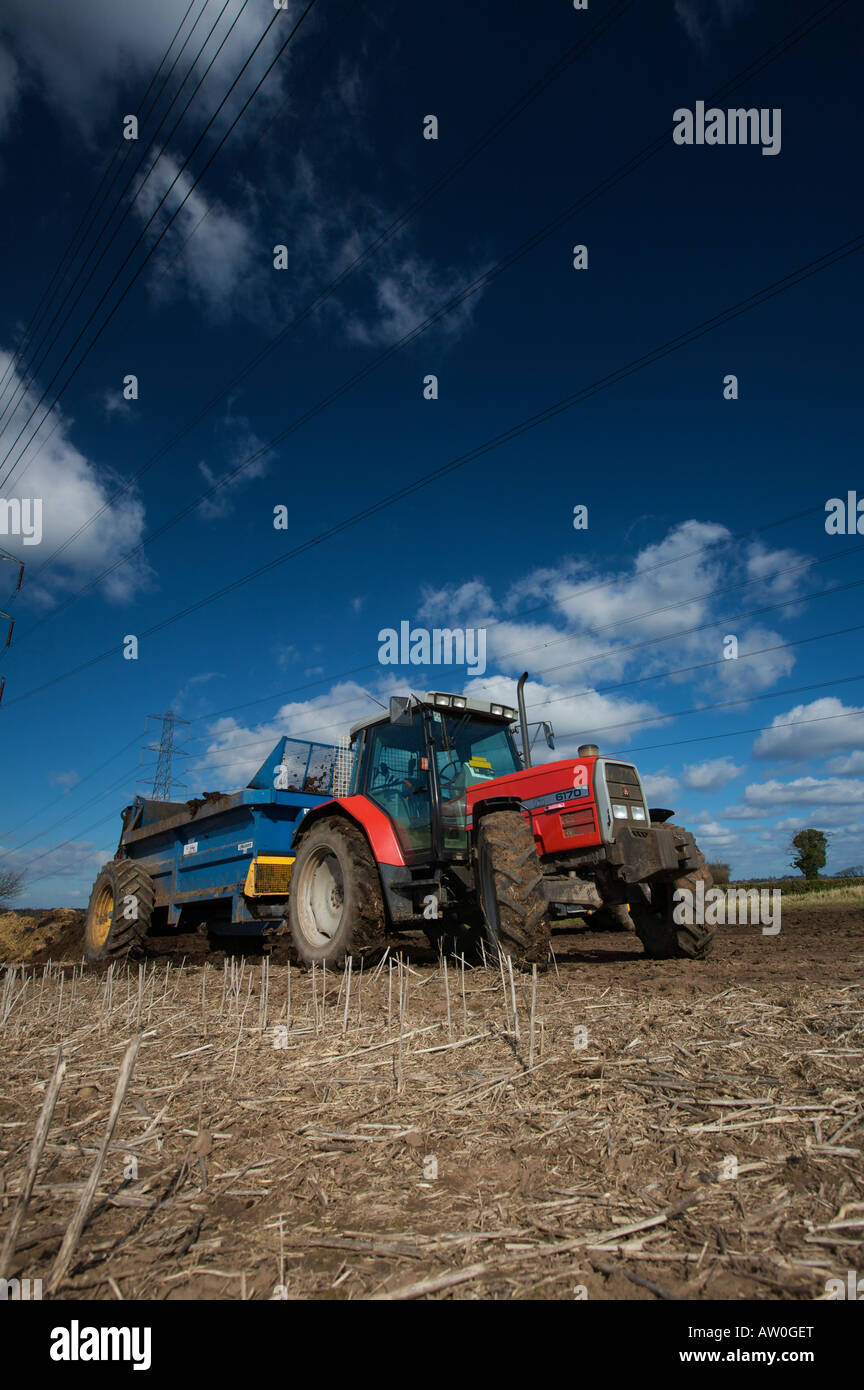 Massey Ferguson 6170 Tractor Muck Spreading Stock Photo - Alamy