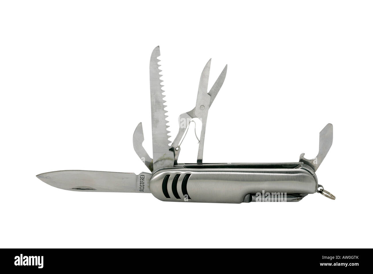 Pocket knife sharp tool blade corkscrew DIY metal steel plastic chrome ...