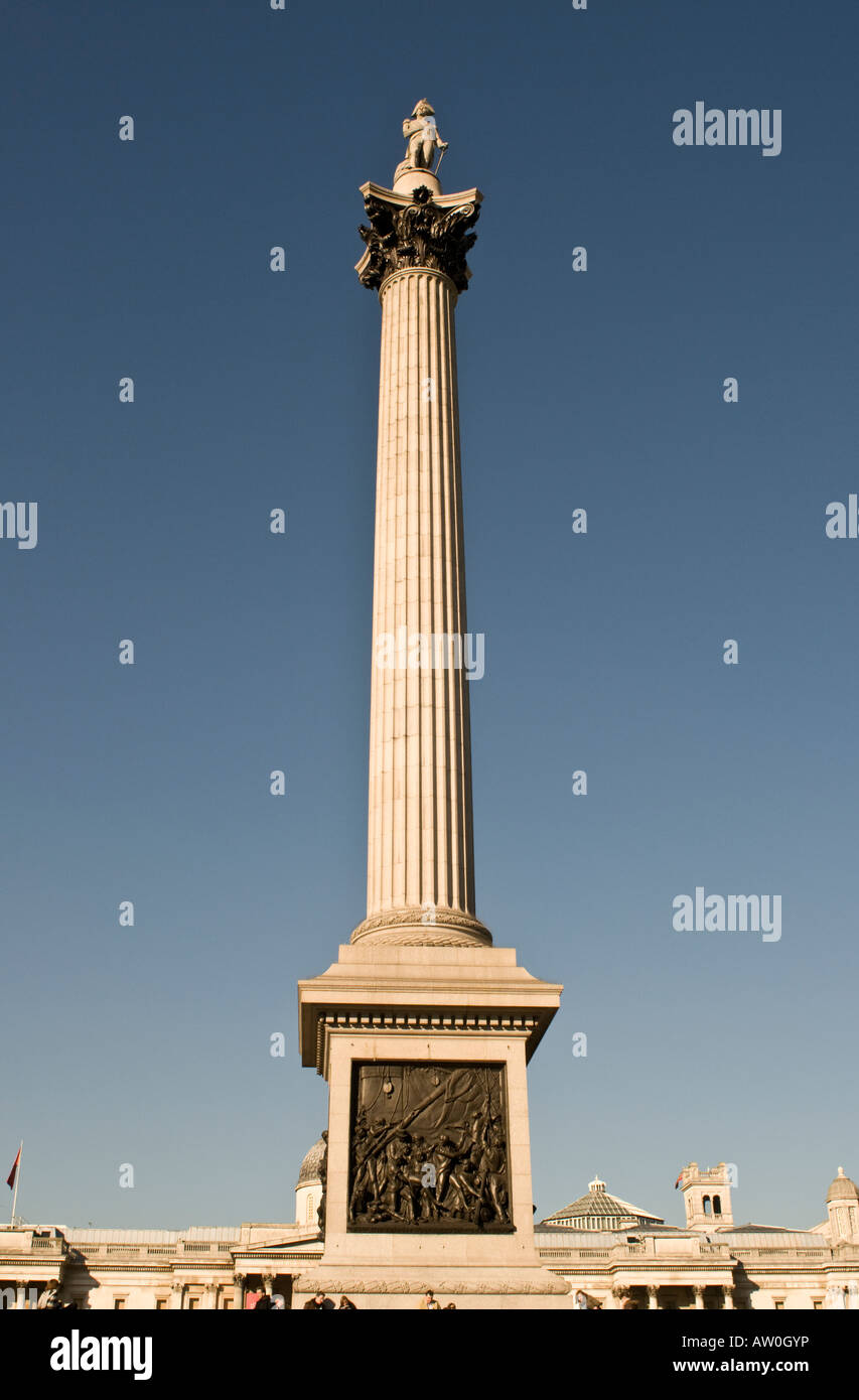 Nelson s Column in Trafalgar Square London England Stock Photo - Alamy