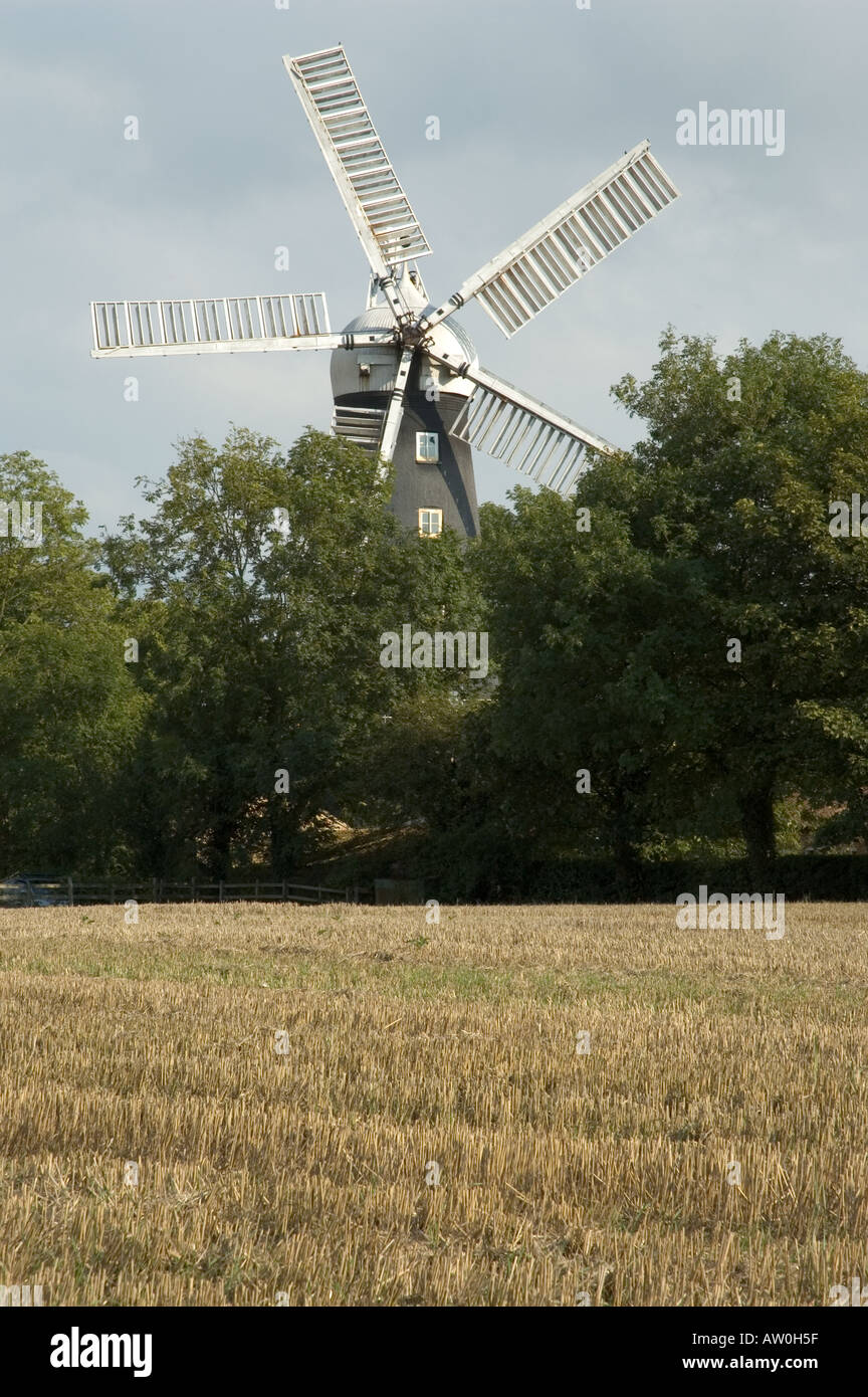 Five sailed windmill Alford Lincolnshire Wolds England UK Stock Photo ...