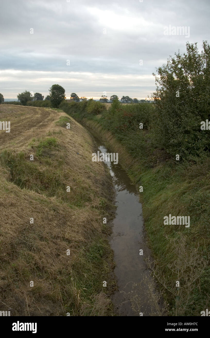 Drainage ditch in fenland Lincolnshire England UK Stock Photo - Alamy