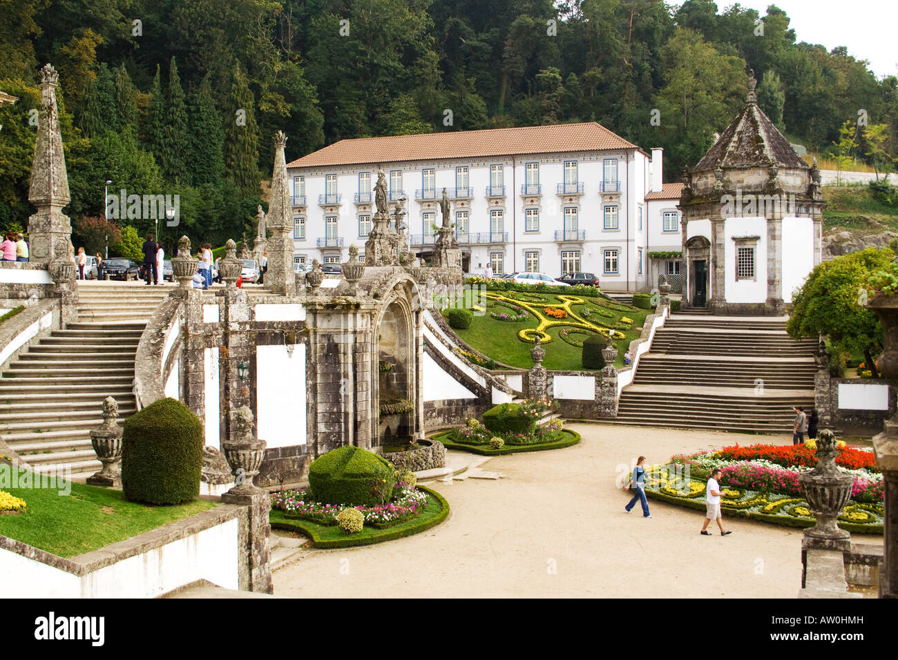 Bom Jesus do Monte Sanctuary in Braga, Portugal. One of the most famous ...
