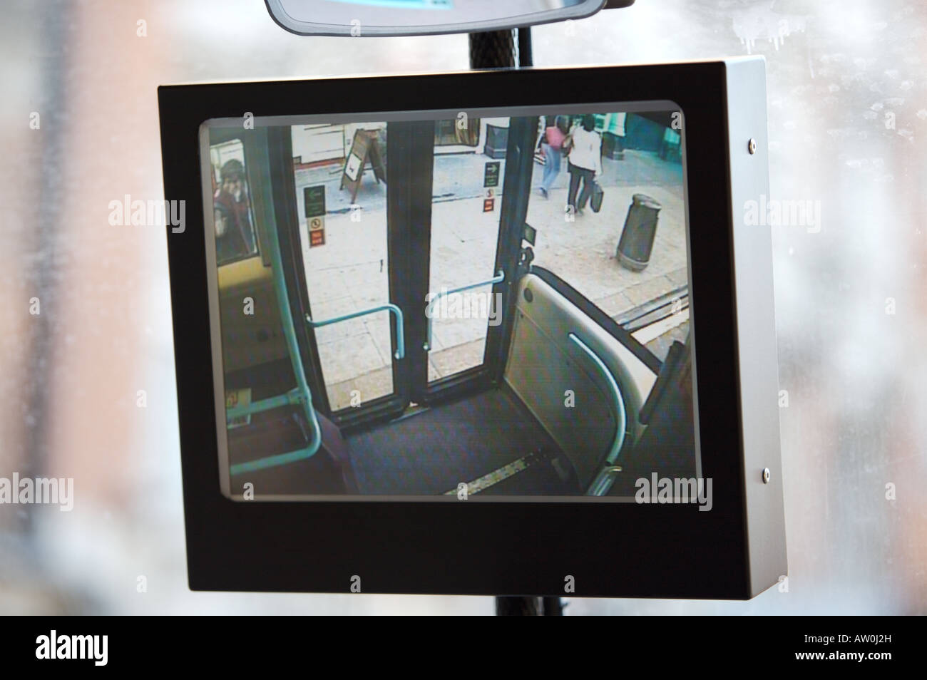 Video Surveillance on London Buses Stock Photo - Alamy