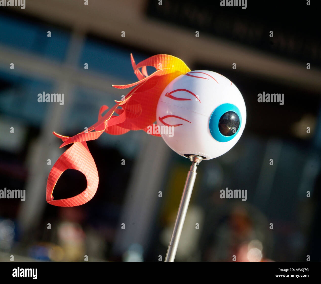 Plastic eyeball on a car aerial photo by Bruce Miller Stock Photo - Alamy