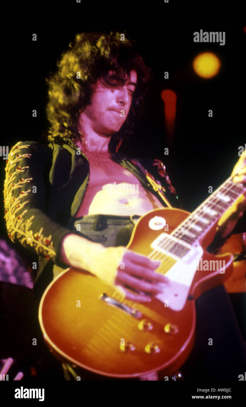 LED ZEPPELIN - Jimmy Page about 1978. Photo Jeffrey Mayer Stock Photo ...