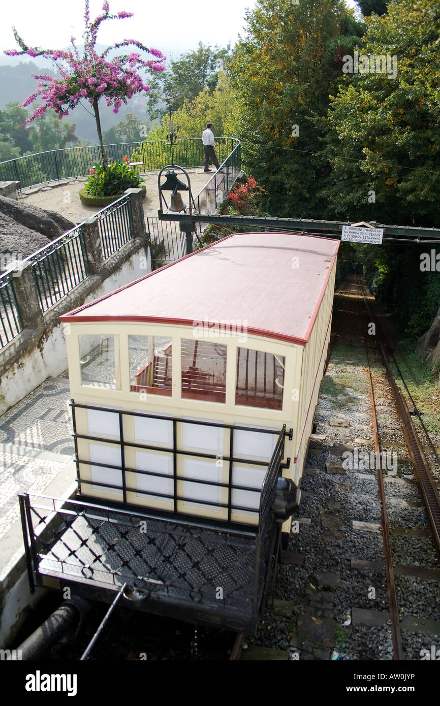 19th century funicular in Bom Jesus do Monte Sanctuary in Braga ...