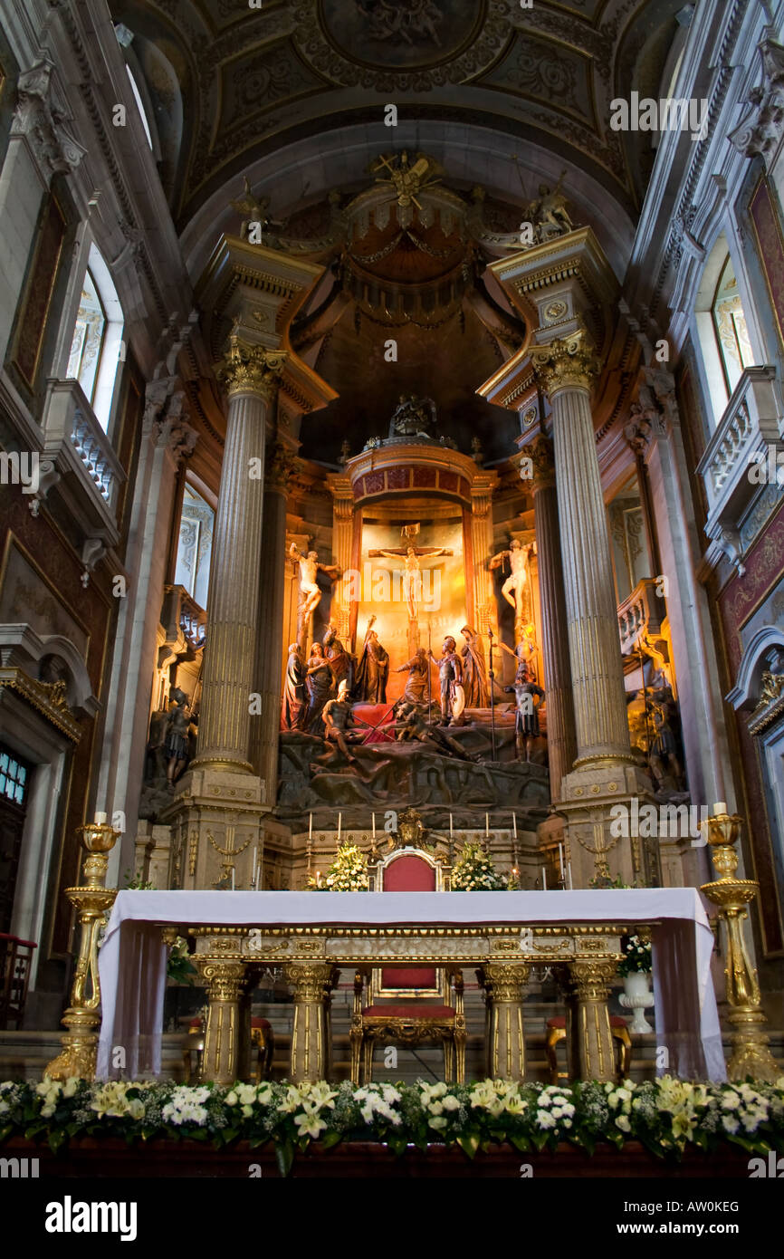 Main altar of Bom Jesus Sanctuary in Braga, Portugal. One of the most ...