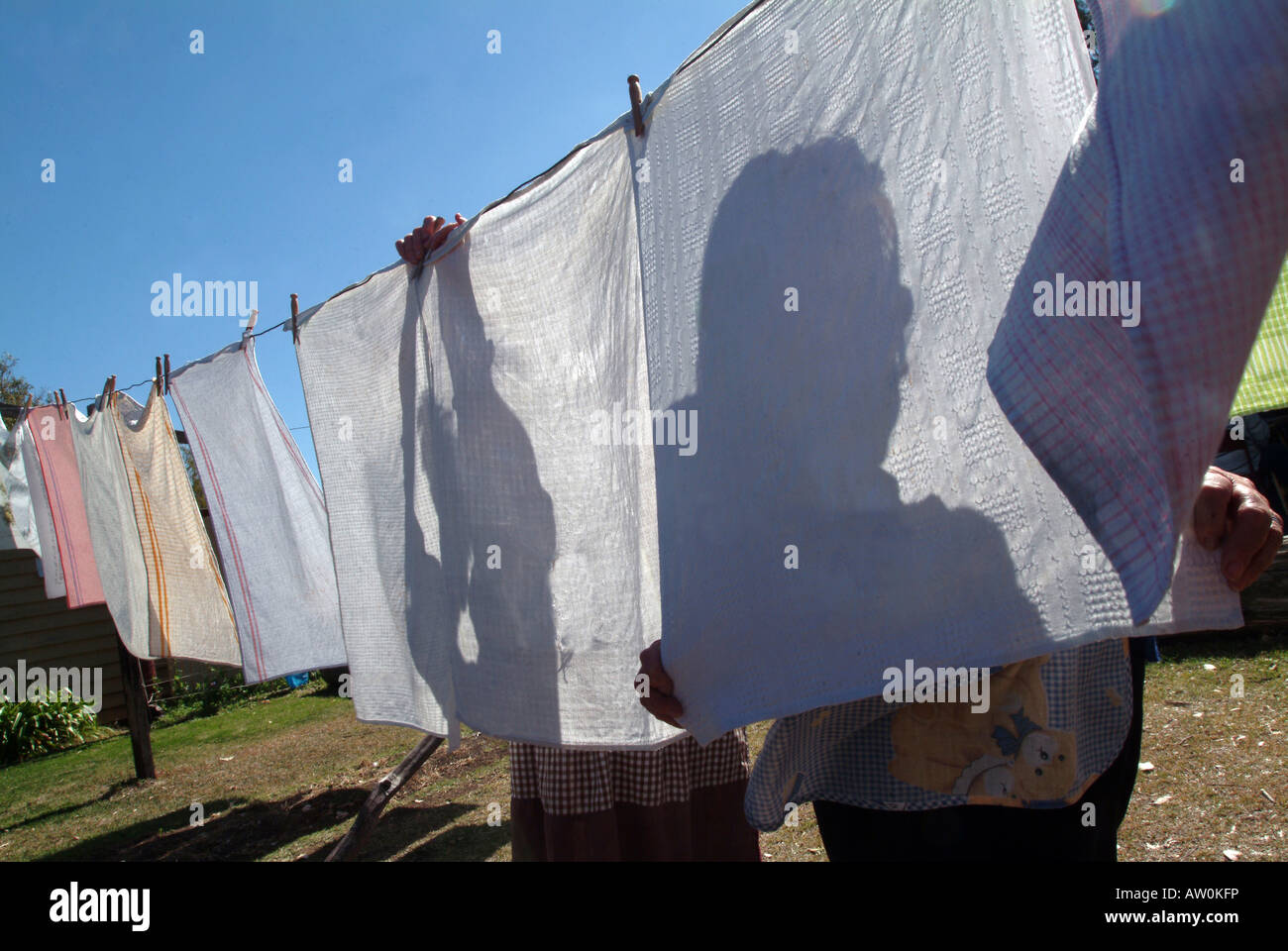 Washing work clothes line hi-res stock photography and images - Alamy