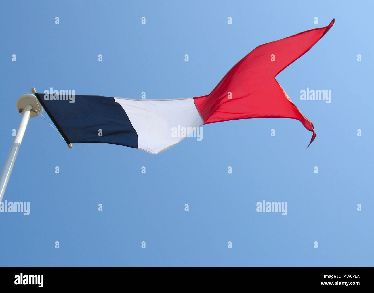 Flag Of France in the Wind Stock Photo - Alamy