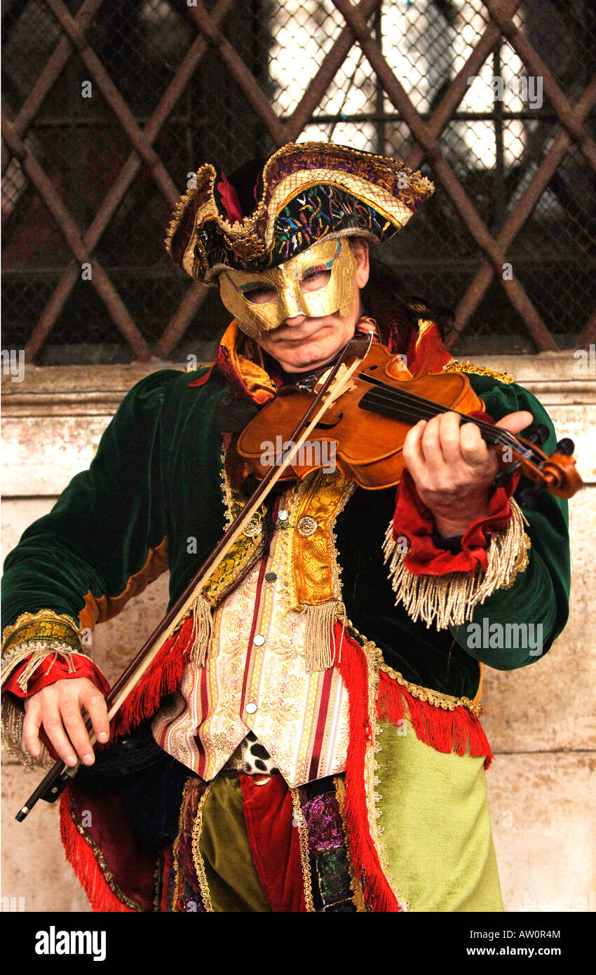 Participants in the Venice Carnival dress up seen around Saint Marks ...