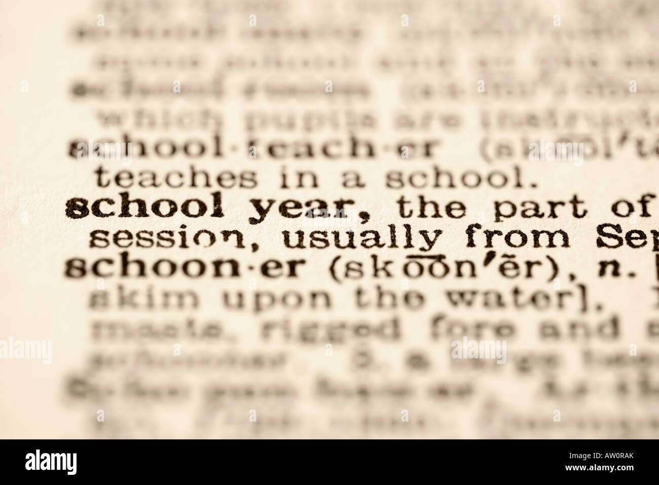 School year definition Stock Photo - Alamy