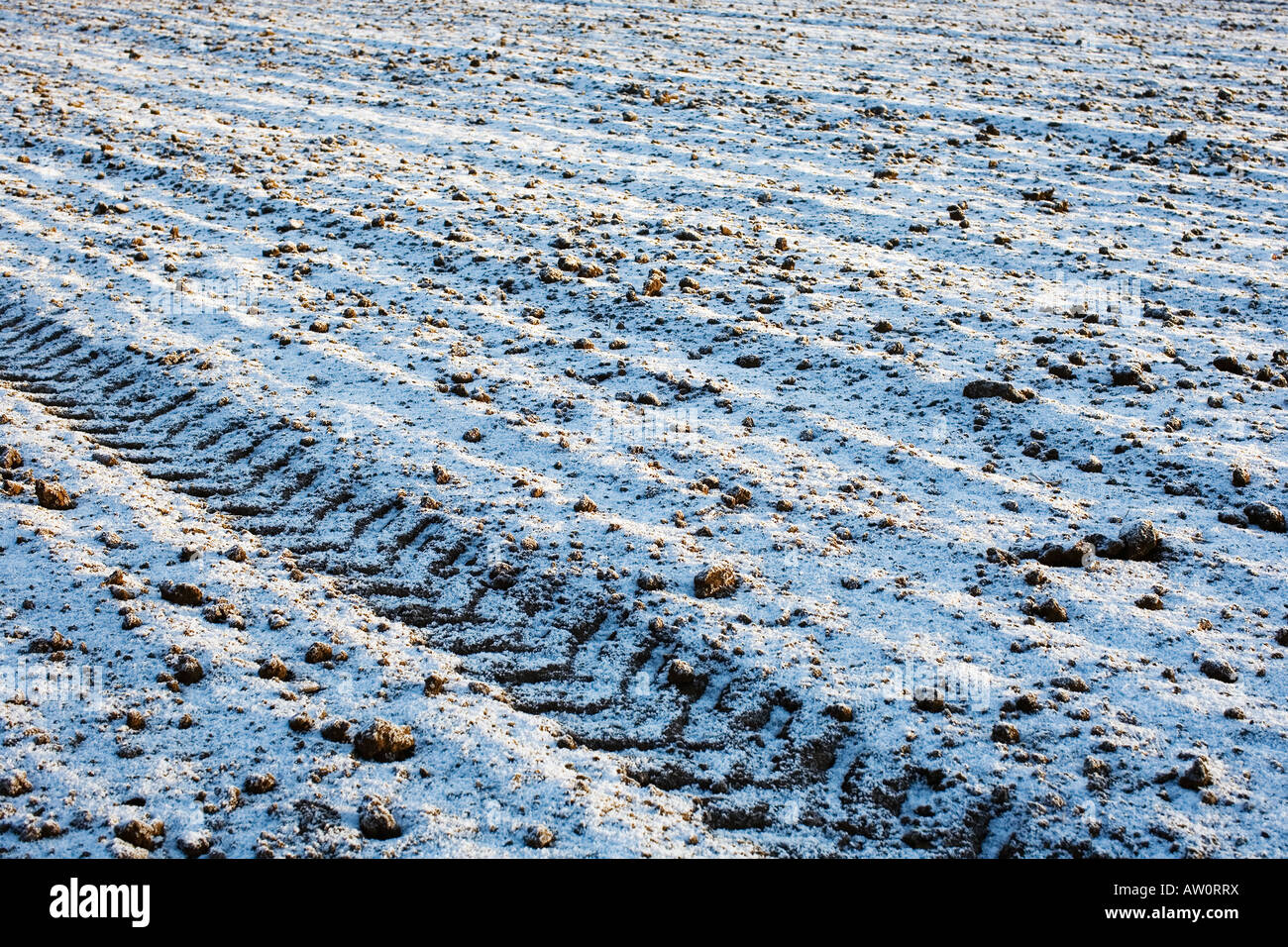 Frozen tyre tracks in field hi-res stock photography and images - Alamy