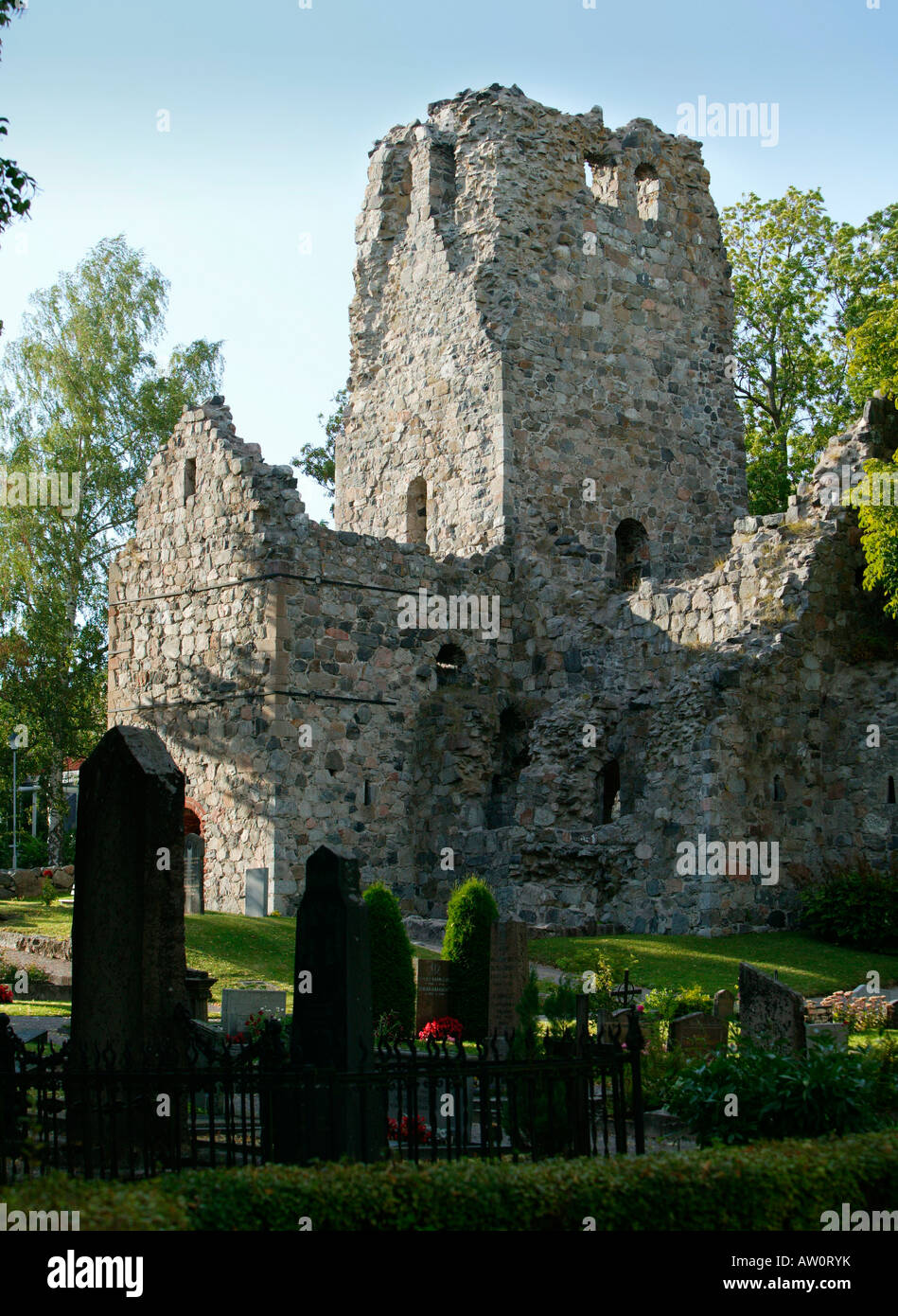 Church Ruins in Sigtuna, Sigtuna Sweden Stock Photo - Alamy