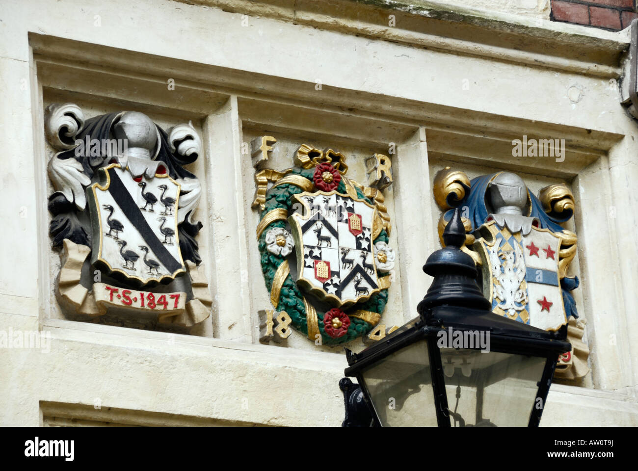 Coats of arms above entrance to Barristers' Chambers in the Temple ...