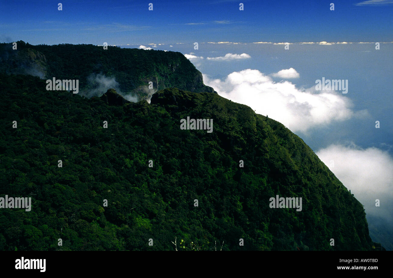 High view from Caps Fly Valley in Kodaikanal Hill Station South India ...
