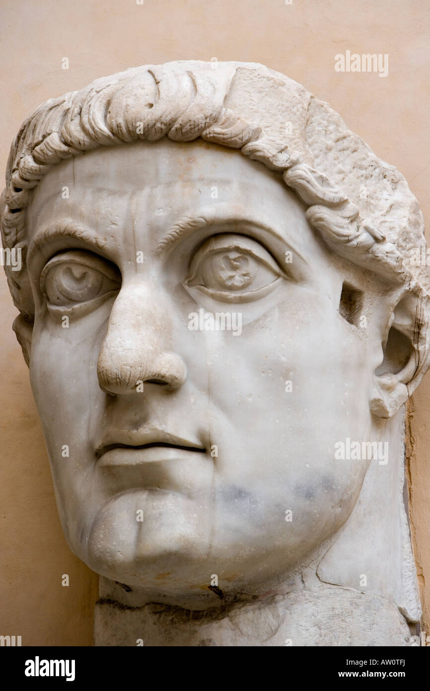 Remains of statue of emperor constantine ii hi-res stock photography ...