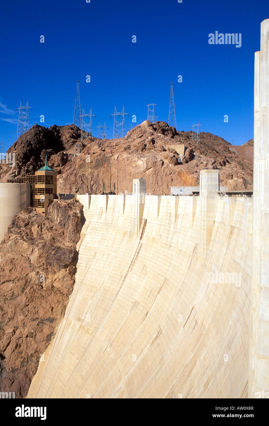 Hoover Dam and the Visitor Center Hoover Dam National Historic Landmark ...