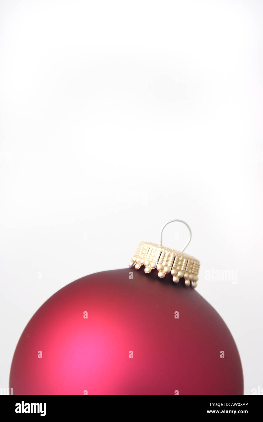 Red frosted bauble hi-res stock photography and images - Alamy