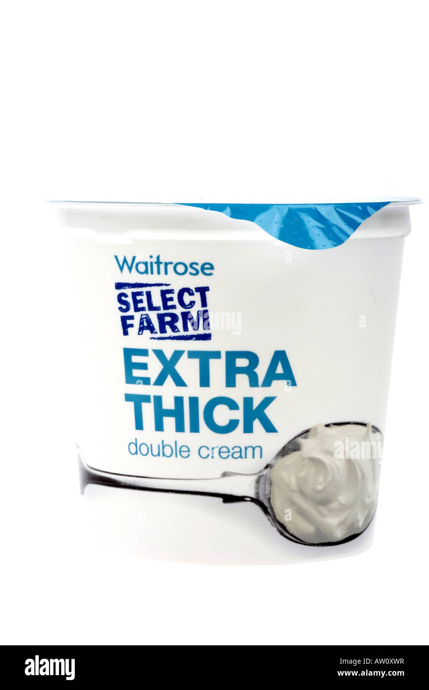 Extra Thick Cream Stock Photo - Alamy