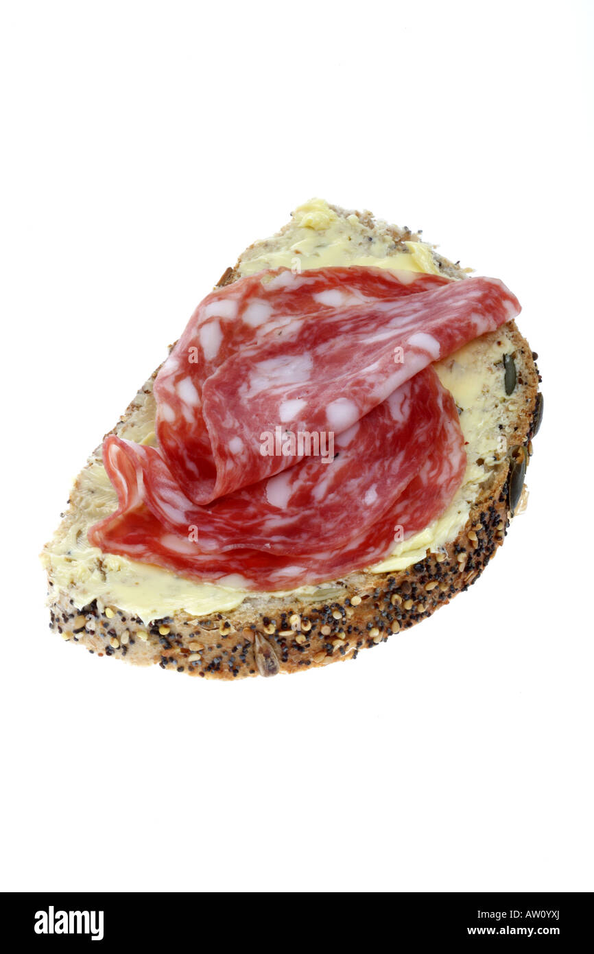 Open sandwich salami slices hi-res stock photography and images - Alamy