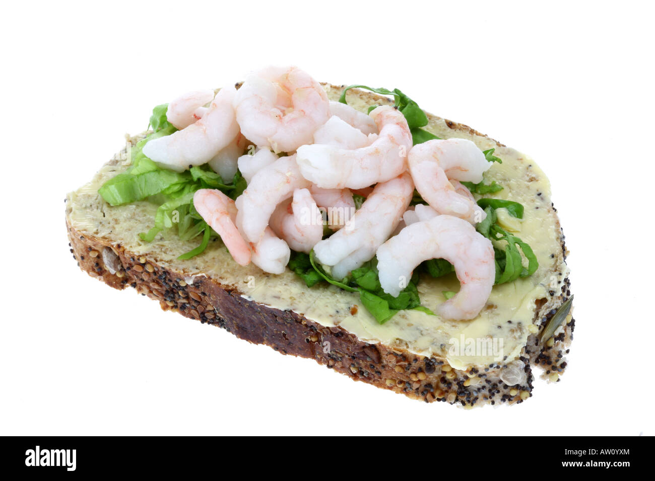 Open prawn sandwich Cut Out Stock Images & Pictures - Alamy