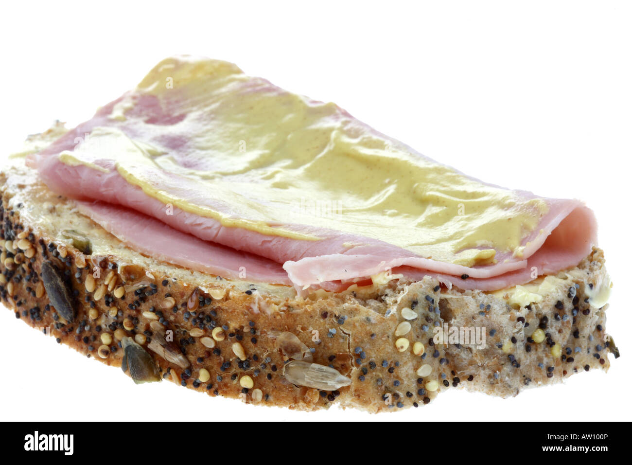 Ham and Mustard Sandwich Stock Photo - Alamy
