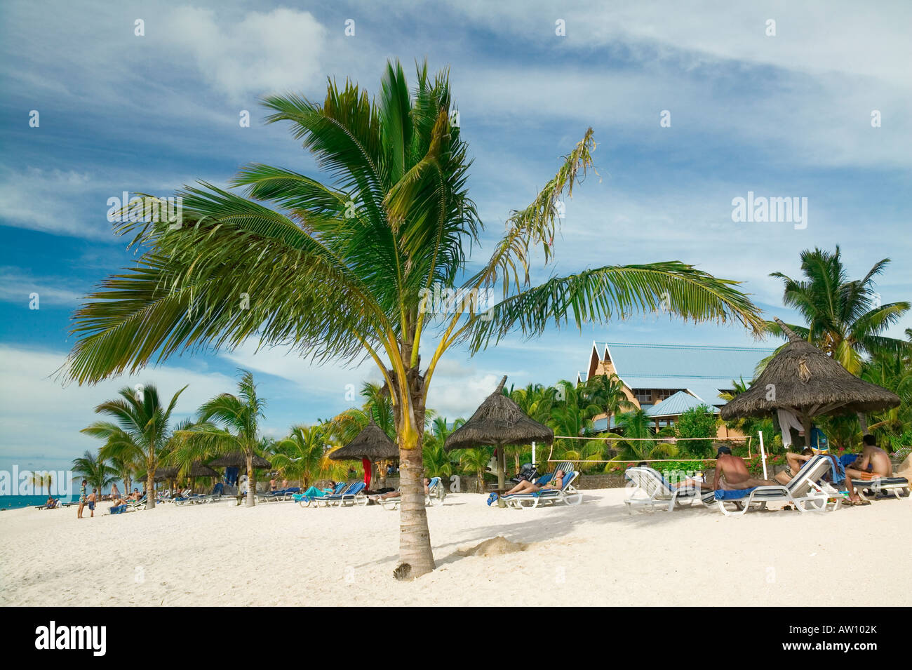 POINTE AUX PIMENTS - BEACH OF MERIDIEN HOTEL - MAURITIUS ISLAND Stock ...