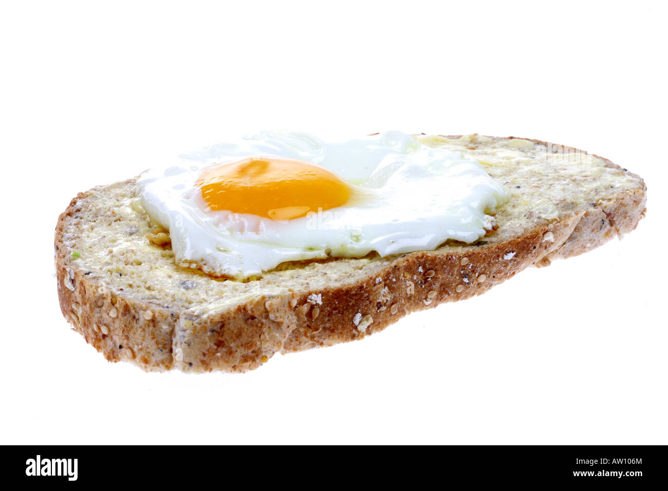 Fried egg on slice bread Cut Out Stock Images & Pictures - Alamy