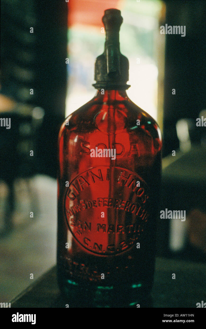 Soda siphon in a bar, La Boca, Argentina Stock Photo - Alamy