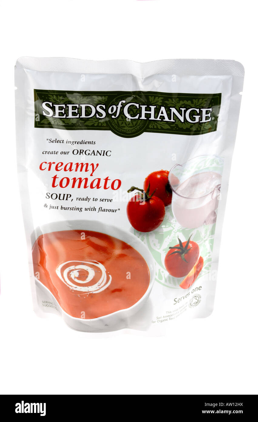 Seeds of Change Creamy Tomato Organic Soup Stock Photo - Alamy
