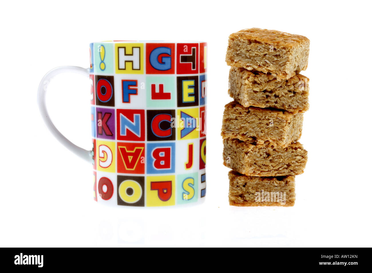 Mug with Flapjacks Stock Photo - Alamy