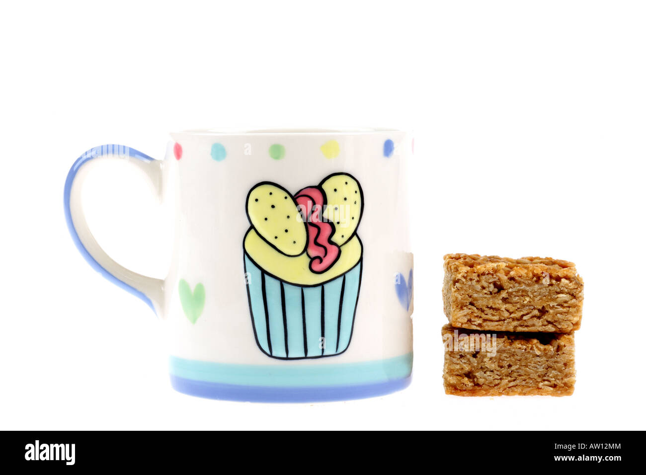 Mug with Flapjacks Stock Photo - Alamy
