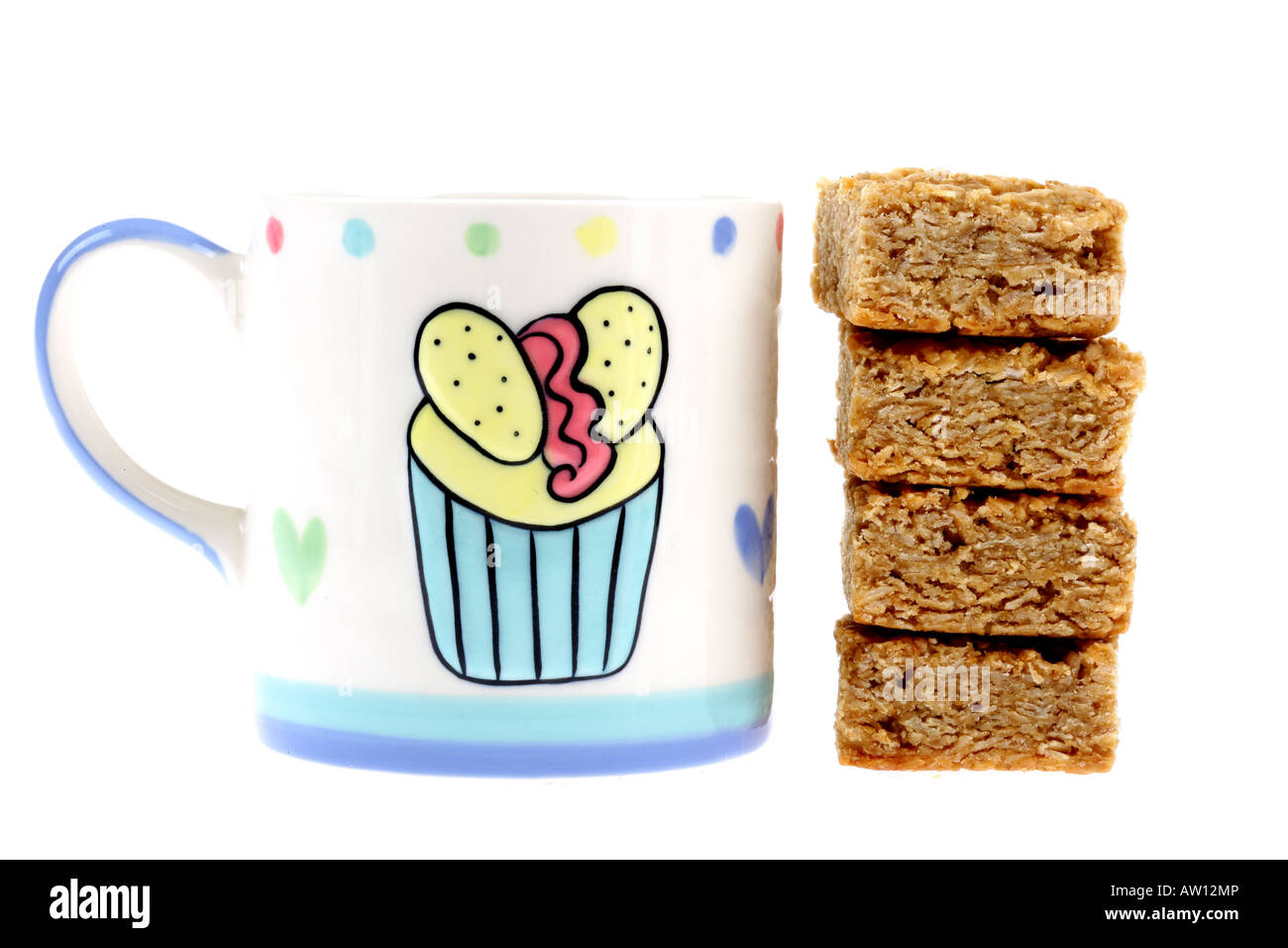 Mug with Flapjacks Stock Photo - Alamy