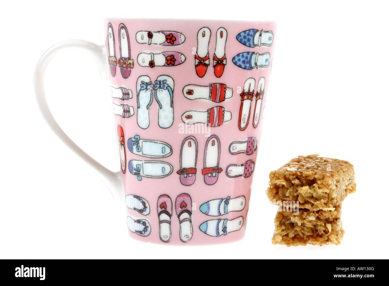 Mug with Organic Butter Flapjacks Stock Photo - Alamy