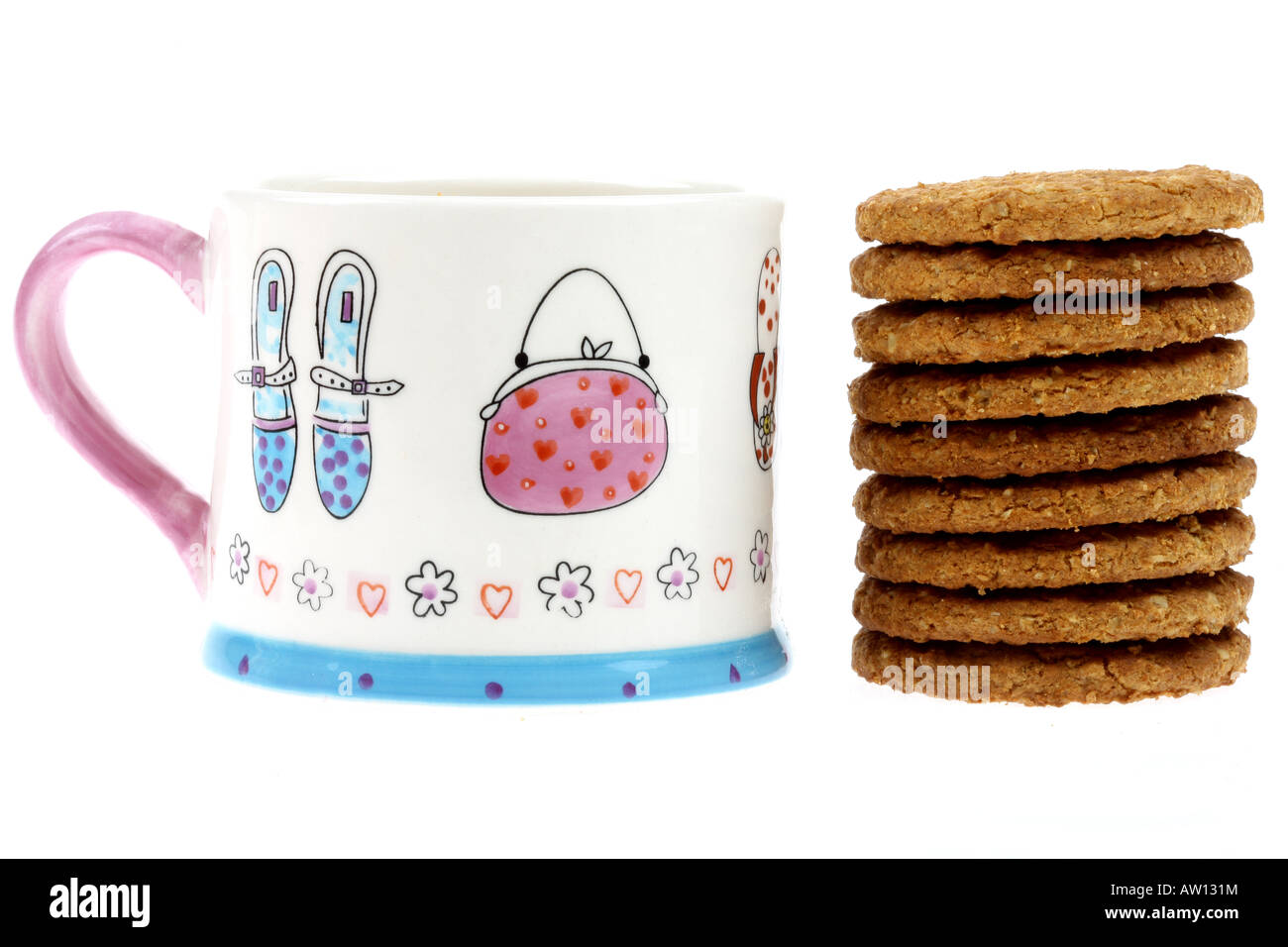 Mug with Hob Nob Biscuits Stock Photo - Alamy