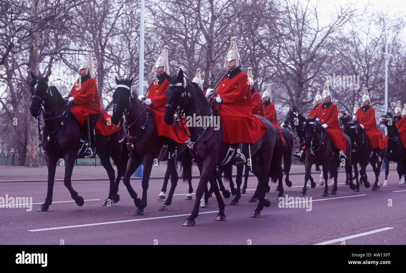 Queen's Life Guard, Household Cavalry, Mounted Regiment retiring from ...