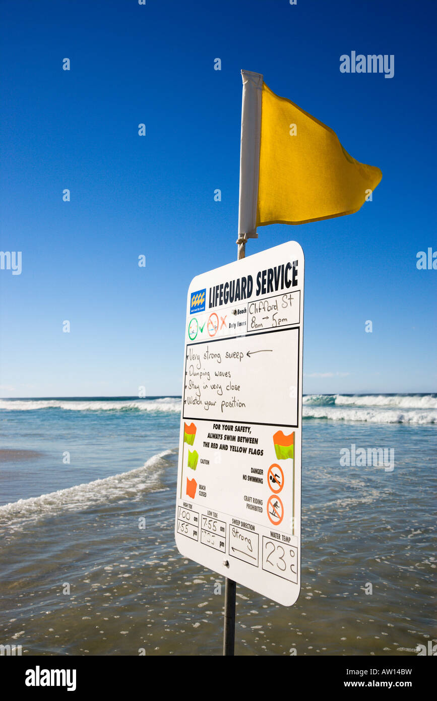 Sign on beach Stock Photo - Alamy