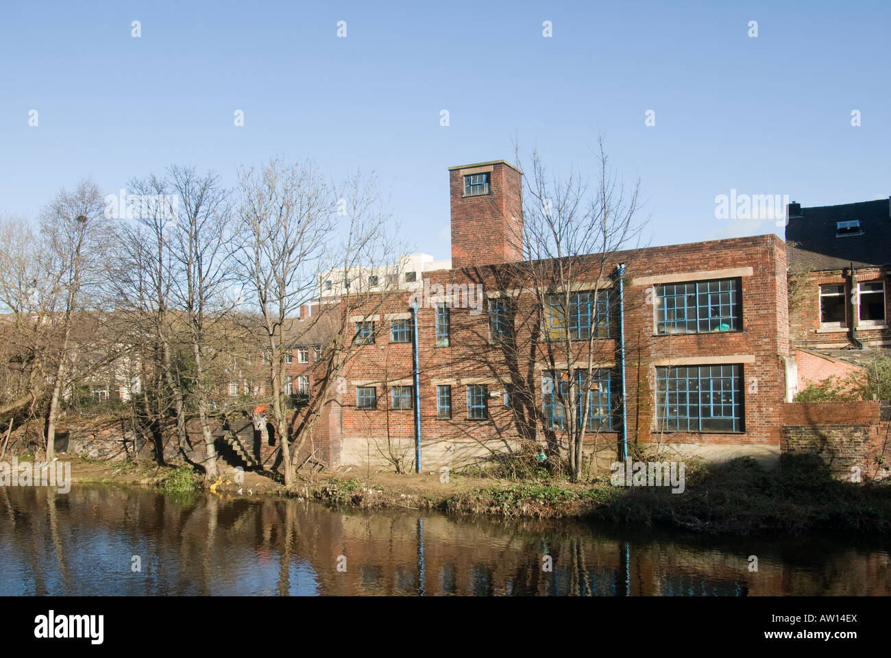 riverside building awaiting redevelopment in a city centre england ...