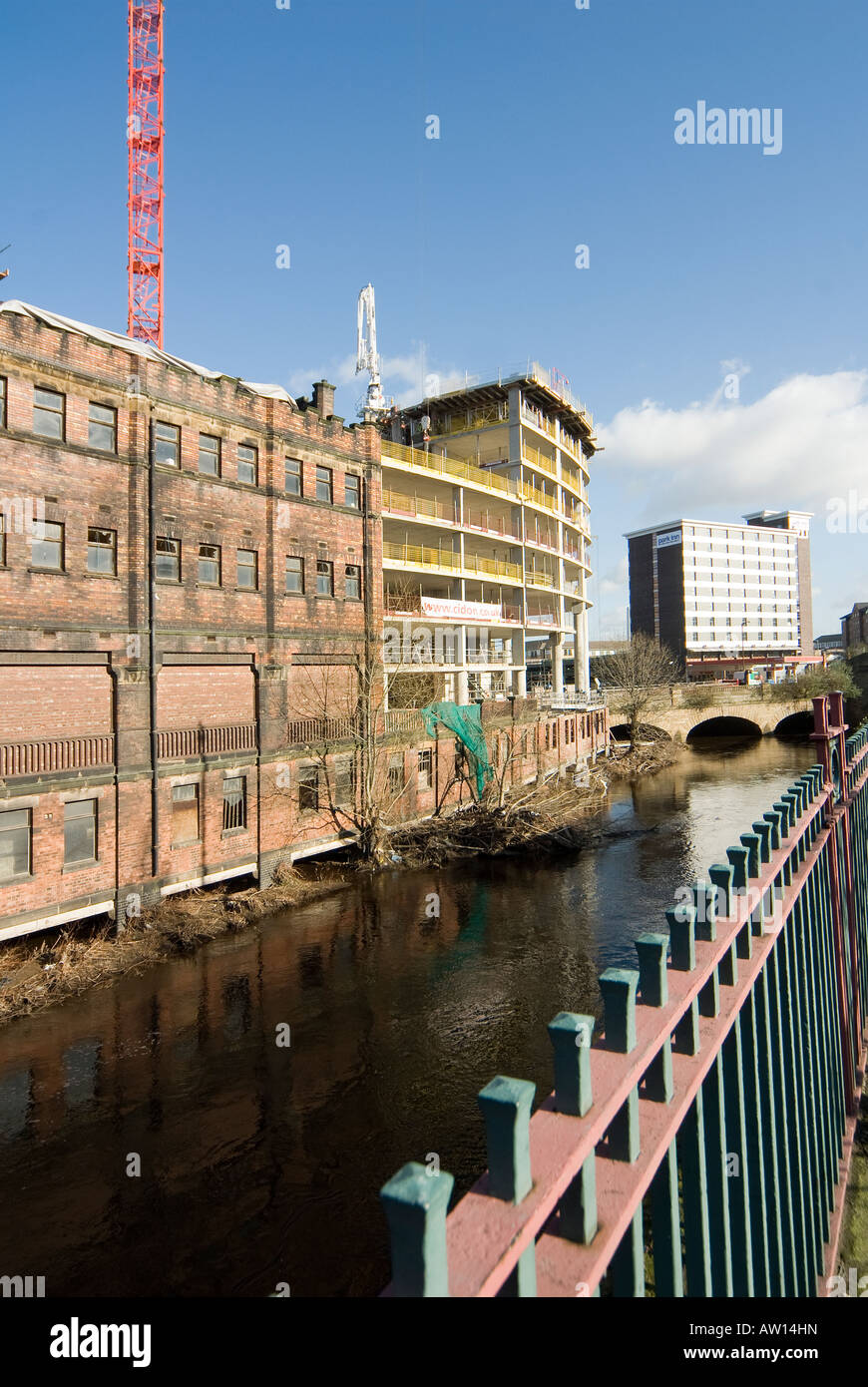 derelict building awaiting regeneration at the riverside in sheffield ...