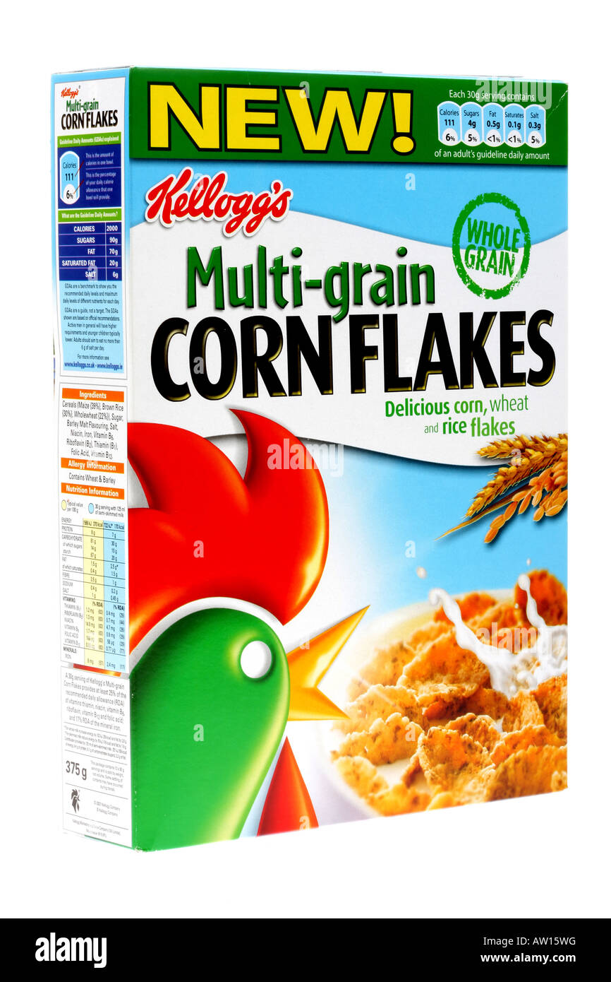 Kelloggs cornflakes box hi-res stock photography and images - Alamy