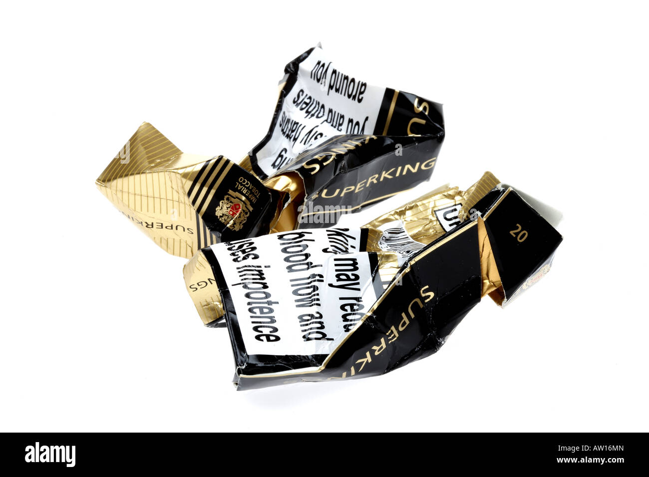 Crushed Cigarette Packet Stock Photo - Alamy