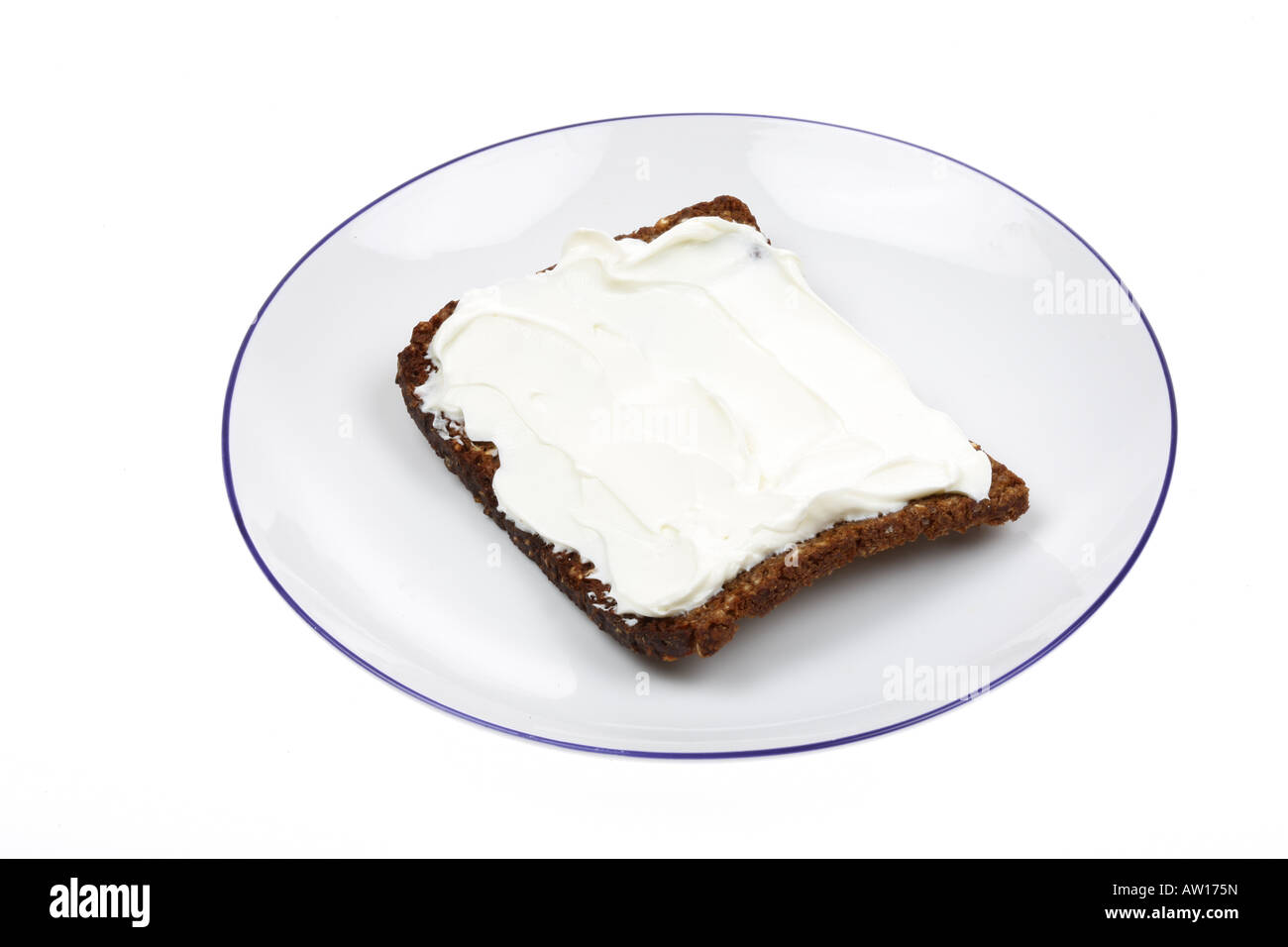 Rye Bread with Low Fat Cheese Stock Photo - Alamy
