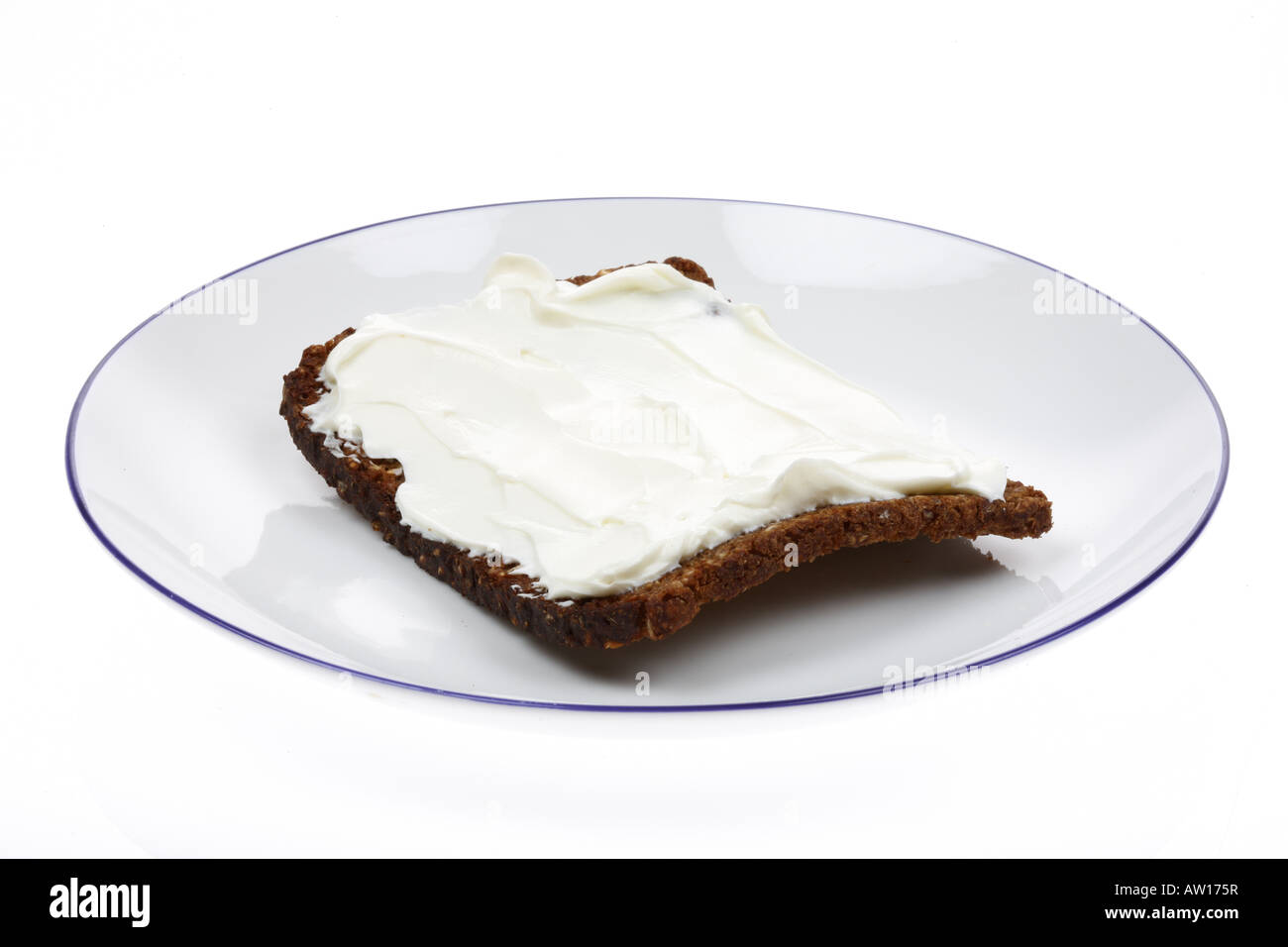 Rye Bread with Low Fat Cheese Stock Photo - Alamy