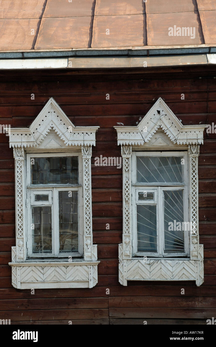 Very old window with decorative wooden bars hi-res stock photography ...